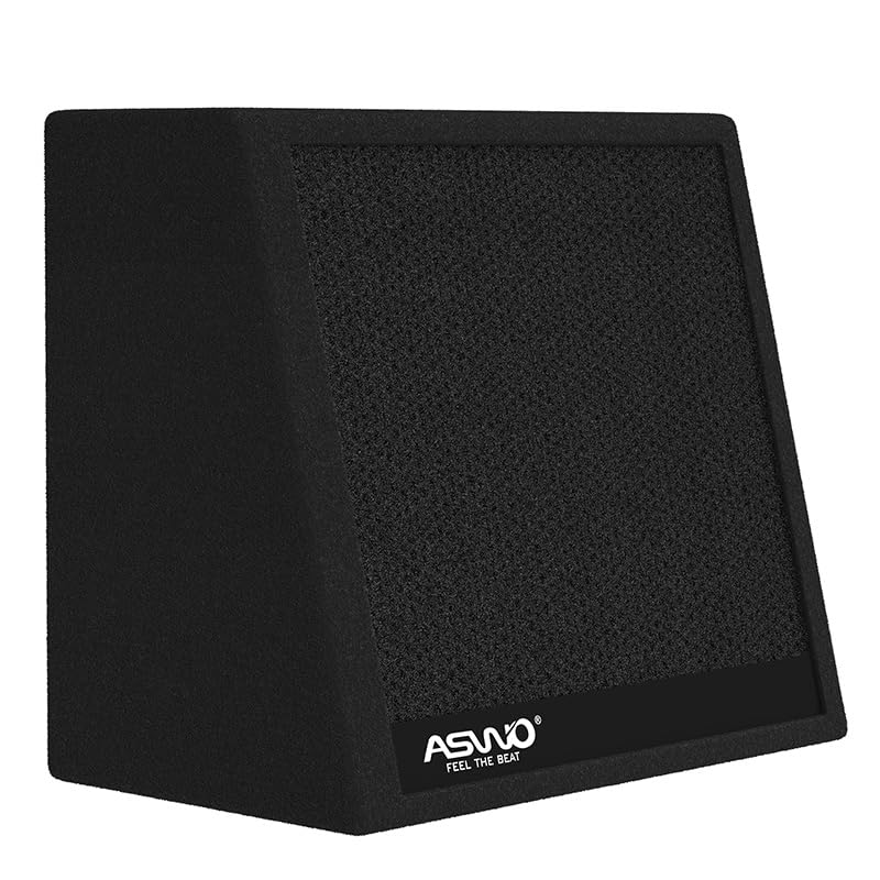 Buy ASWO LR2M8SQ (8”) Powered Enclosed Subwoofer System for Car with ...