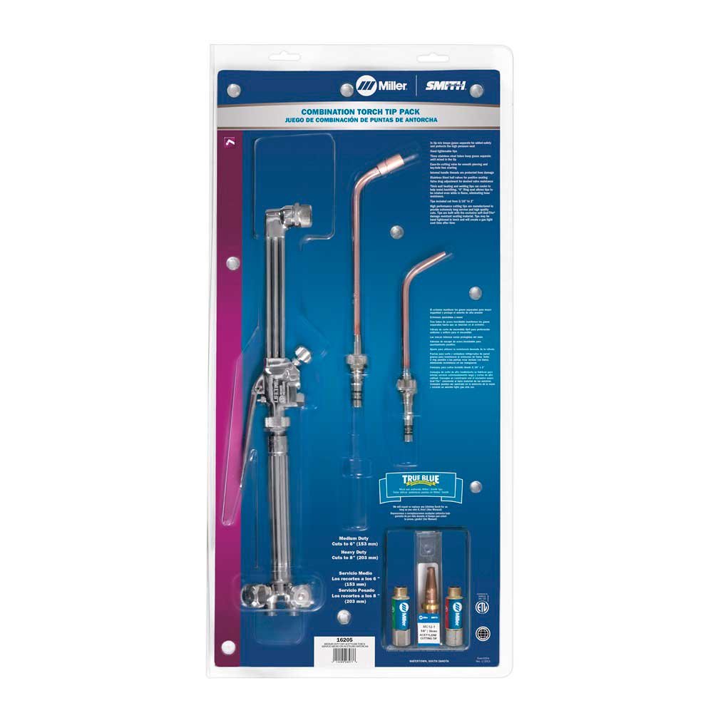 Combo Torch and Tip Kit, MC509, Acetylene Fuel, WH100 Torch Handle ...