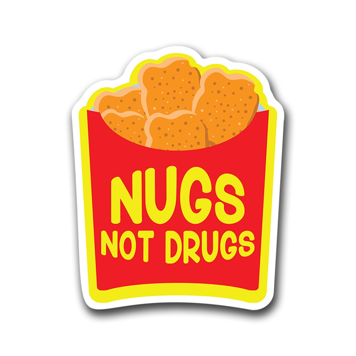 Amazon.com - Nugs Not Drugs Funny Decal Sticker - Chicken Nuggets - for ...