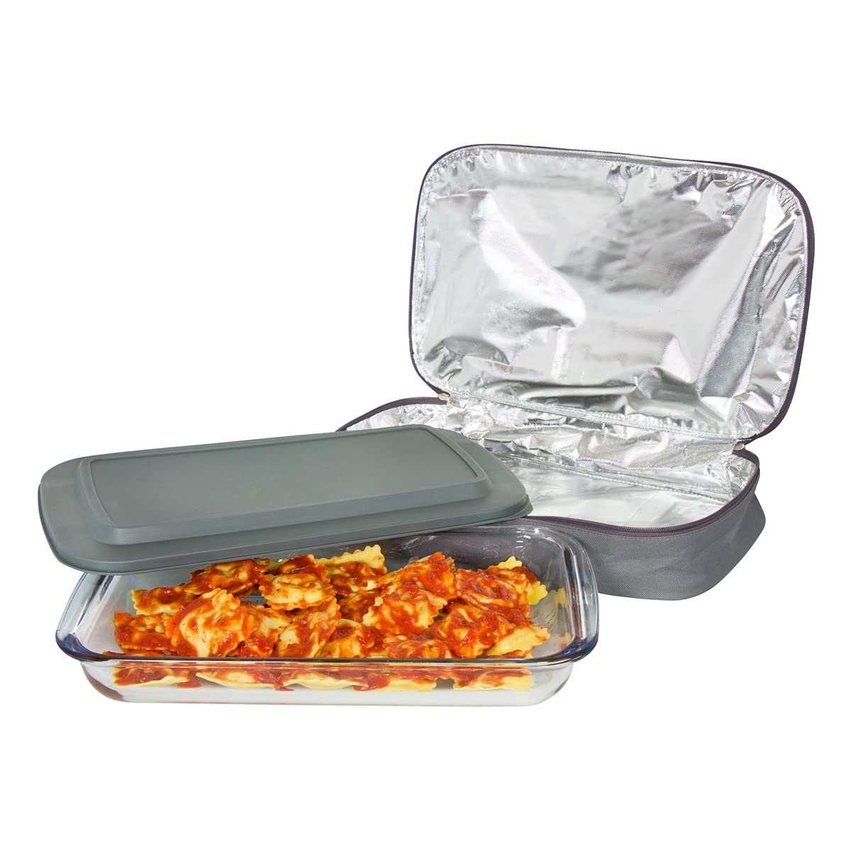 Amazon.com: Oven Safe Glass Baking Dish with lid and Warming Bag: Home ...