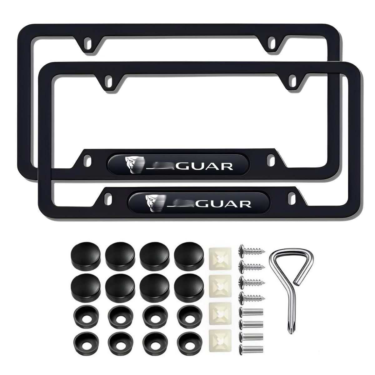 Amazon.com: 2 Pcs Black License Plate Frames License Plate Covers ...