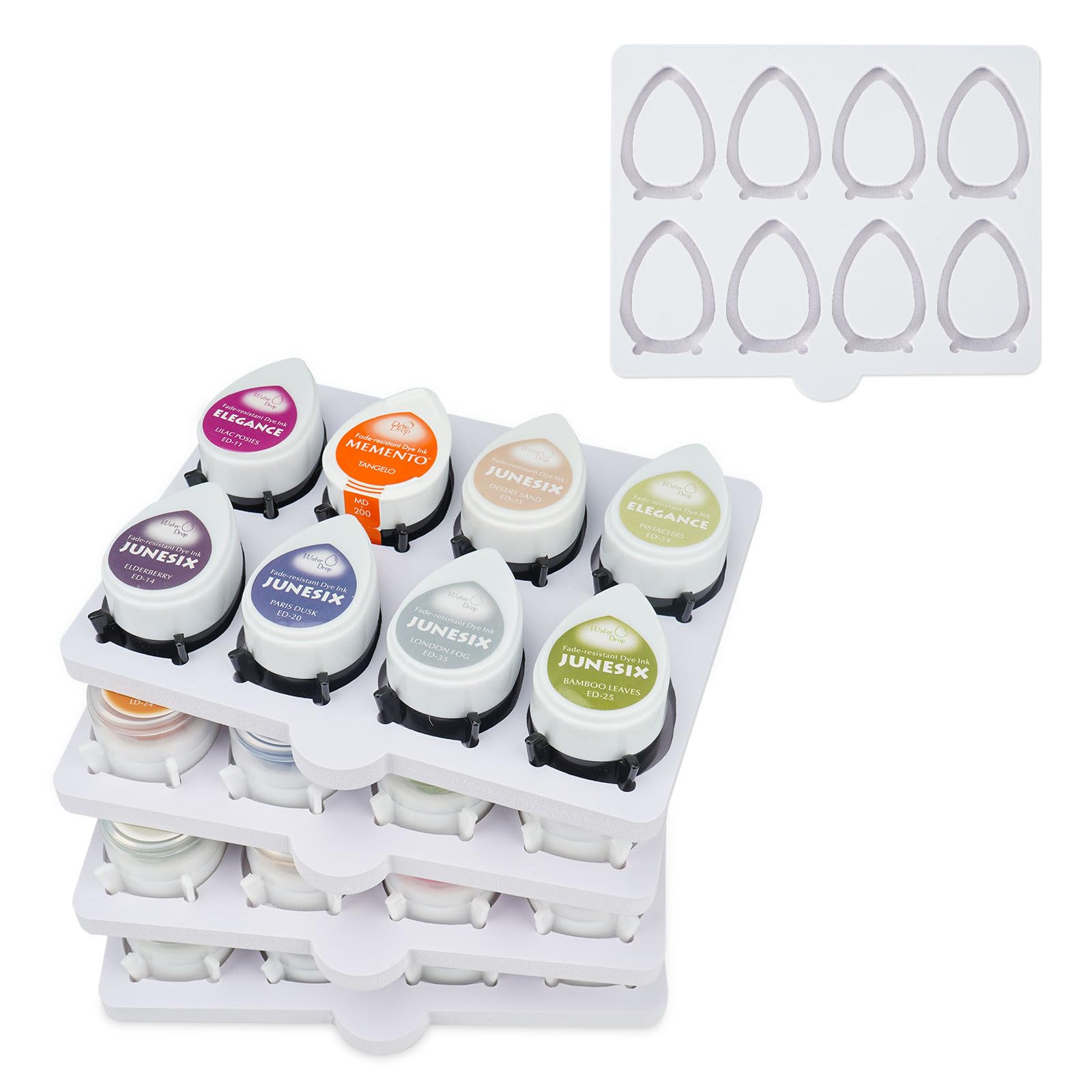 Amazon.com: Sanfurney Drop Ink Pad Caddy Stamp Pad Storage Tray Ink Pad ...