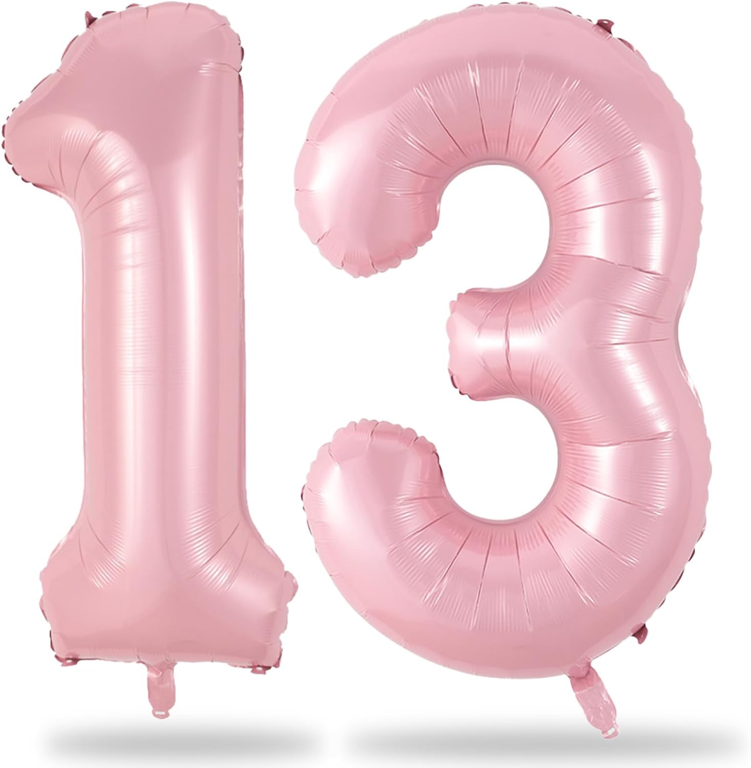 Amazon.com: Big 13th Birthday Balloons, 40 Inch Pastel Pink Number 1 ...