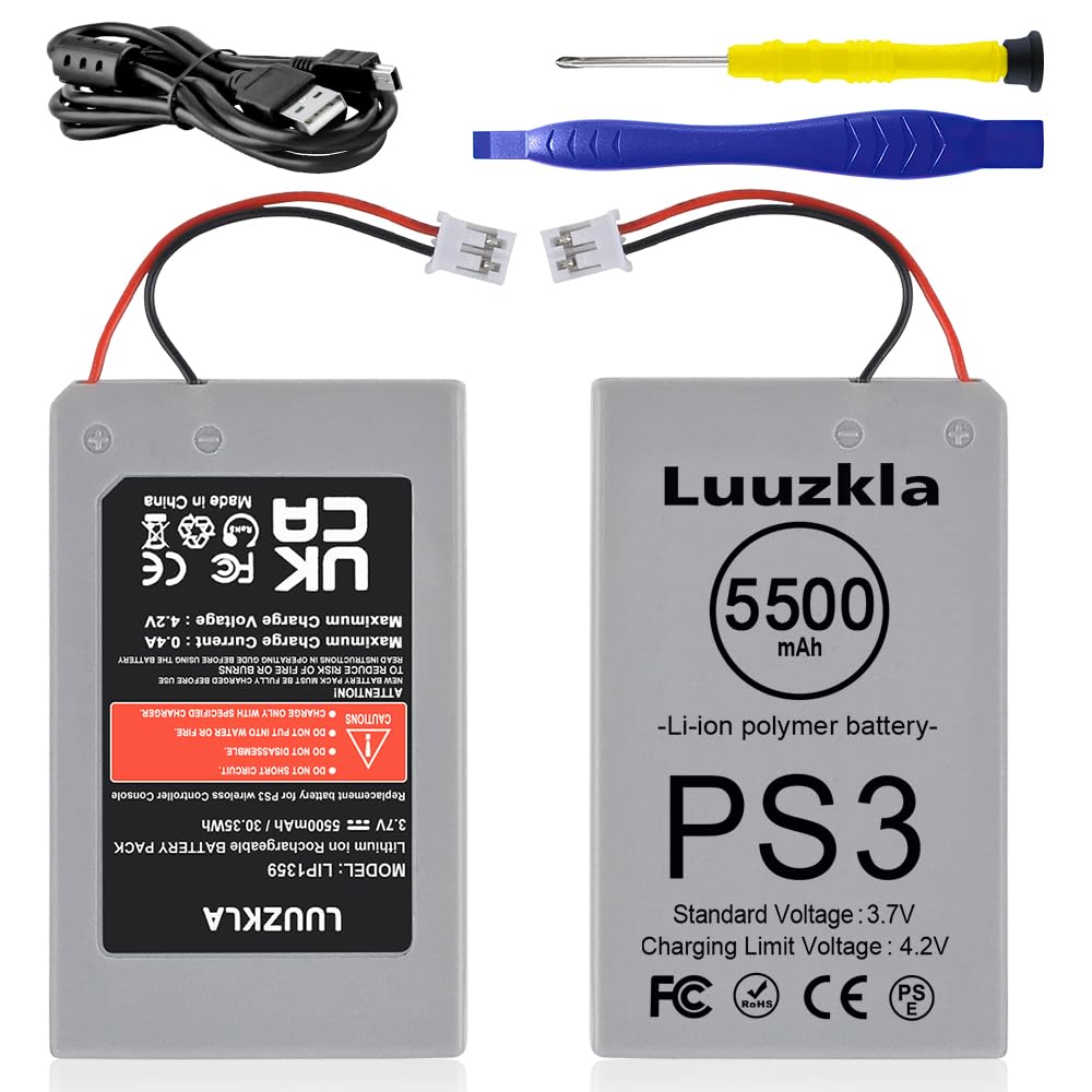 Amazon.com: Luuzkla 5500mAh 2 Pack PS3/LIP1359 Battery, (2024 New ...