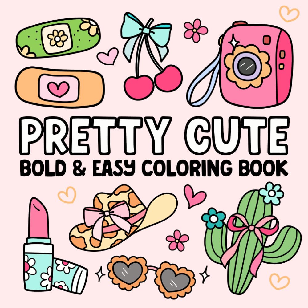 Amazon.com: Bold and Easy Coloring Book: Pretty Cute Designs to Color ...