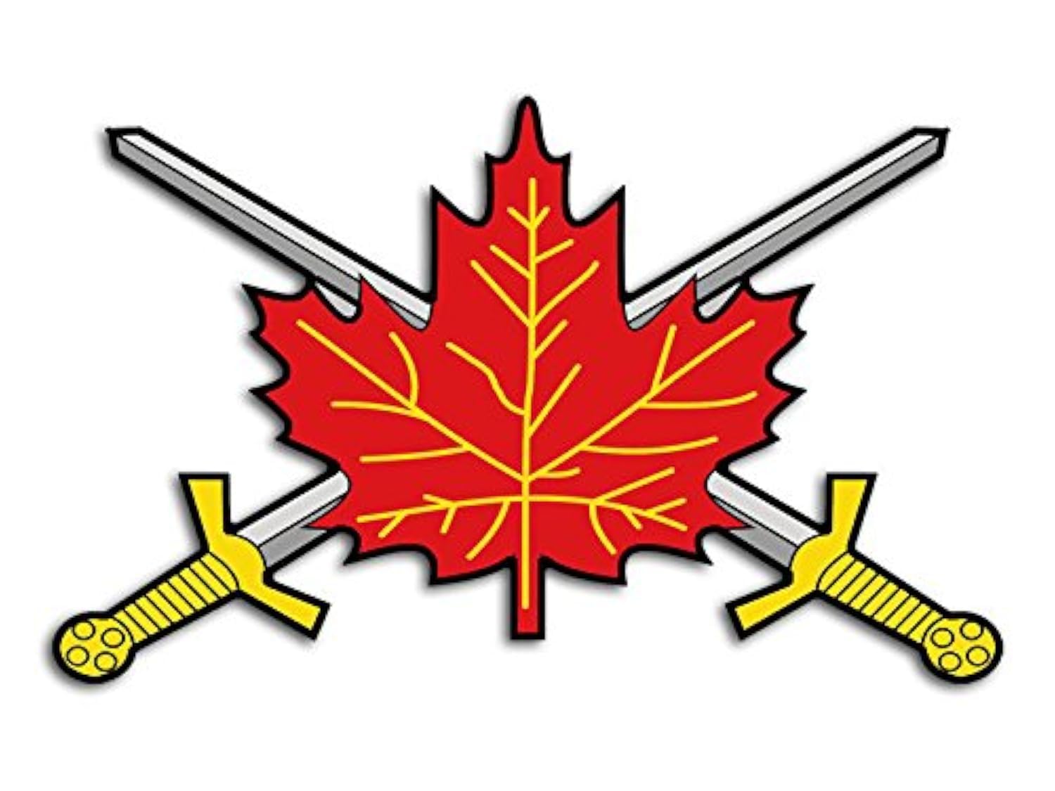 Amazon.com: Canadian Military Maple Leaf with Crossed Swords Shaped ...