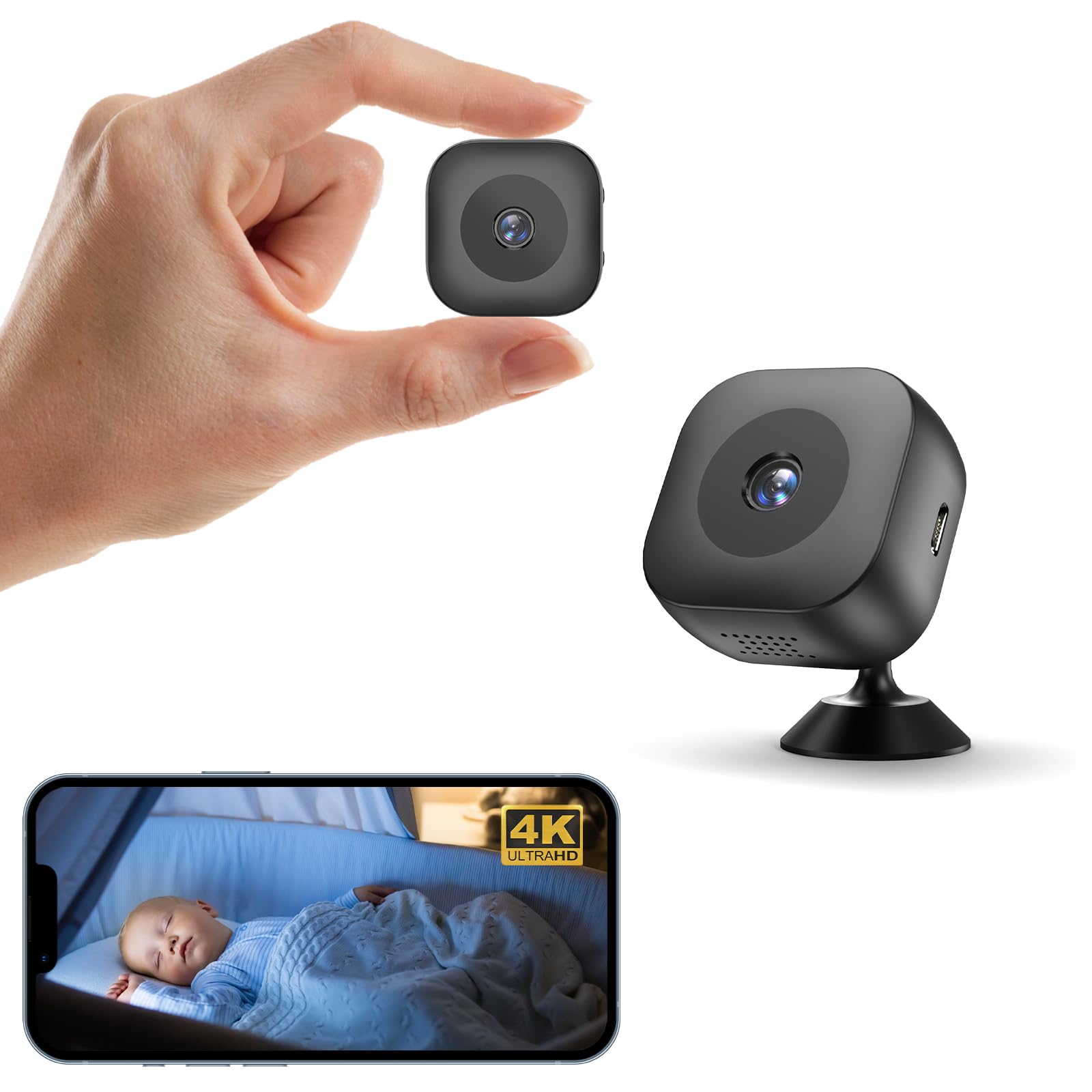 Amazon.com : Security Camera Indoor WiFi Wireless Mini Camera Security ...