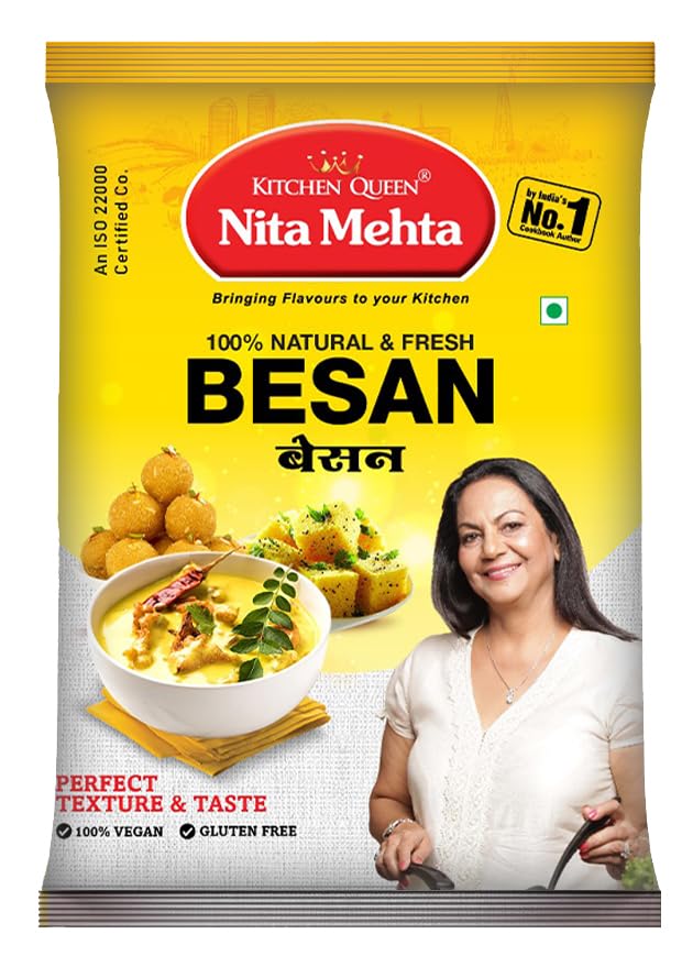 KITCHEN QUEEN NITA MEHTA 100% Natural & Fresh Besan Perfect Texture ...