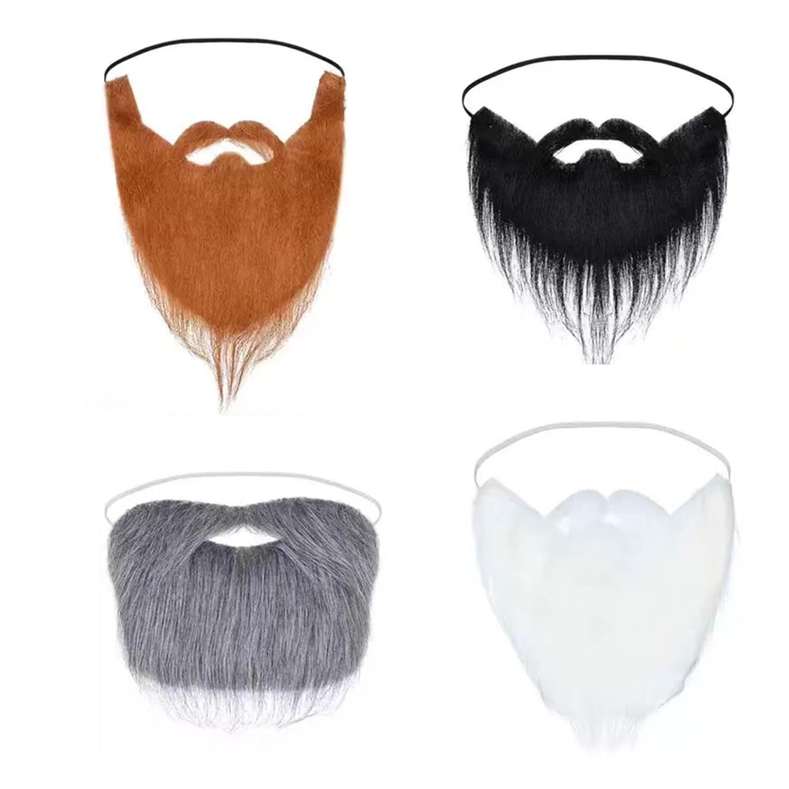 SUNTRADE 4 Pcs Fake Beards False Beards Funny Fake Mustache Fake ...