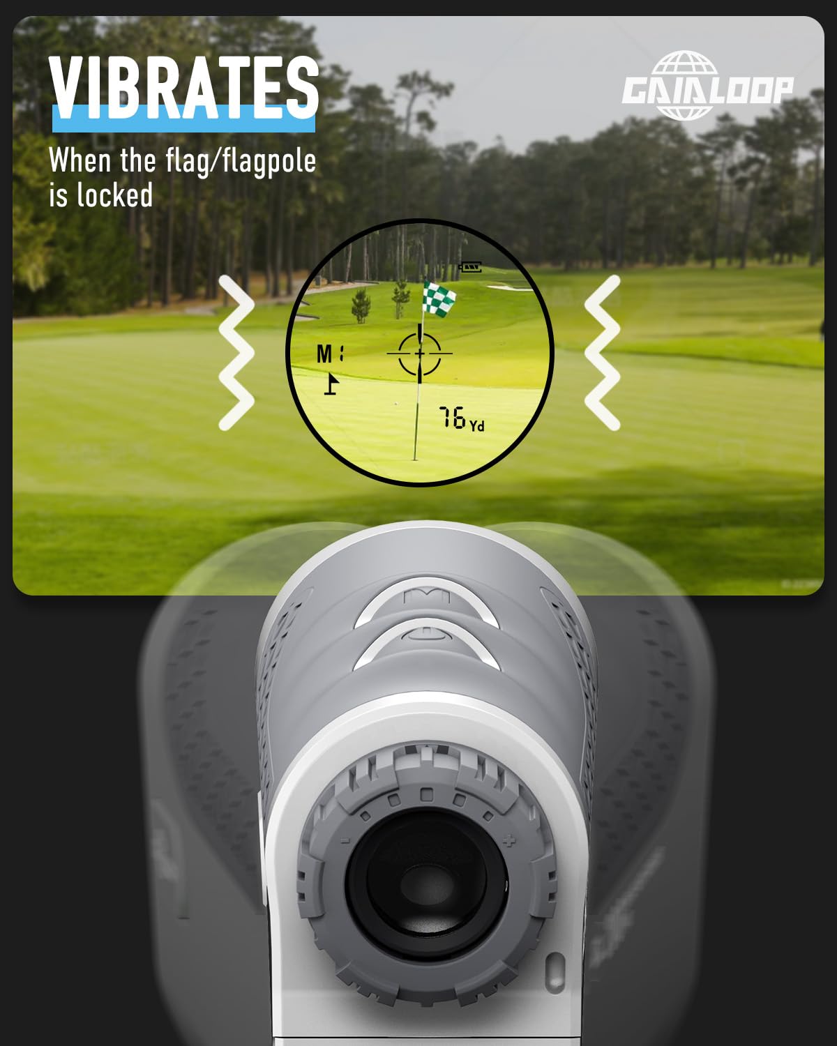 Gaialoop Laser Golf Rangefinder with Slope, Golfing Distance Range ...
