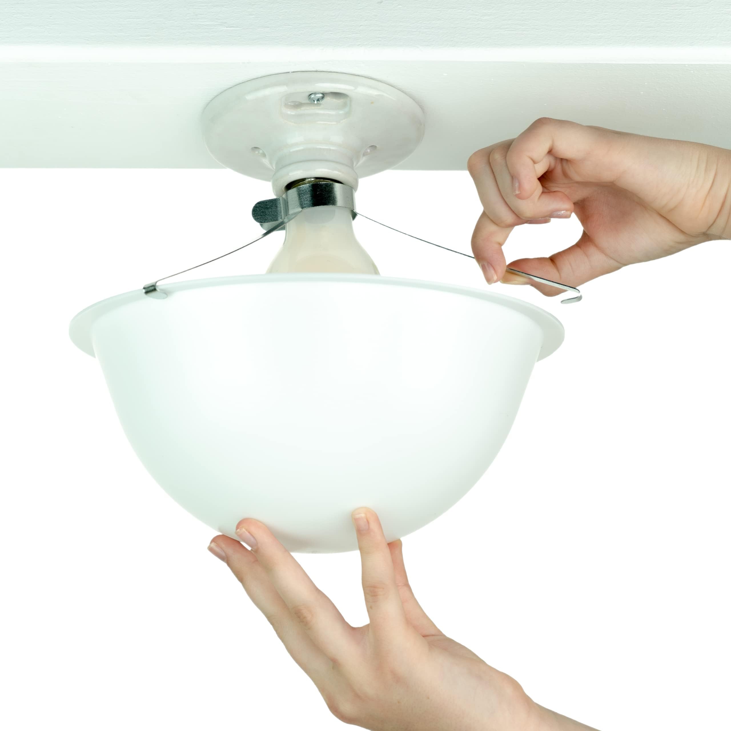 EZ Shade Ceiling Light Cover - Helps Cover Exposed Light Bulbs in The ...