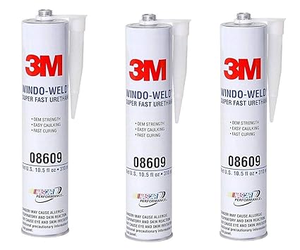 3M 08609 Window-Weld Super Fast Urethane Black Cartridge - 10.5 fl oz ...
