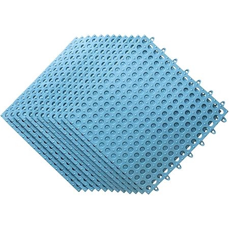 Amazon.com: 12Pack 12" x 12" Interlocking Rubber Bathroom Flooring ...