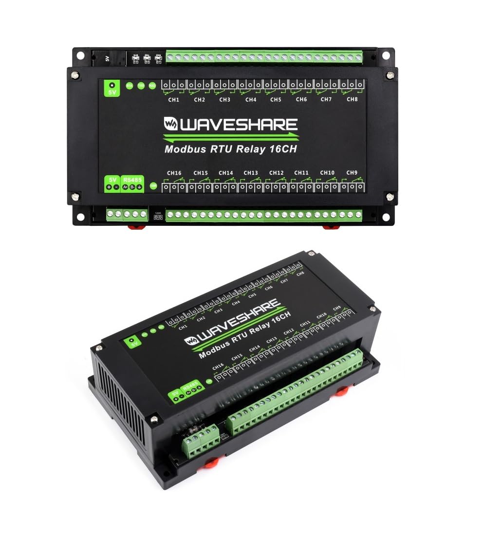 Amazon.com: Modbus RTU 16-Ch Relay Module, RS485 Interface, with ...