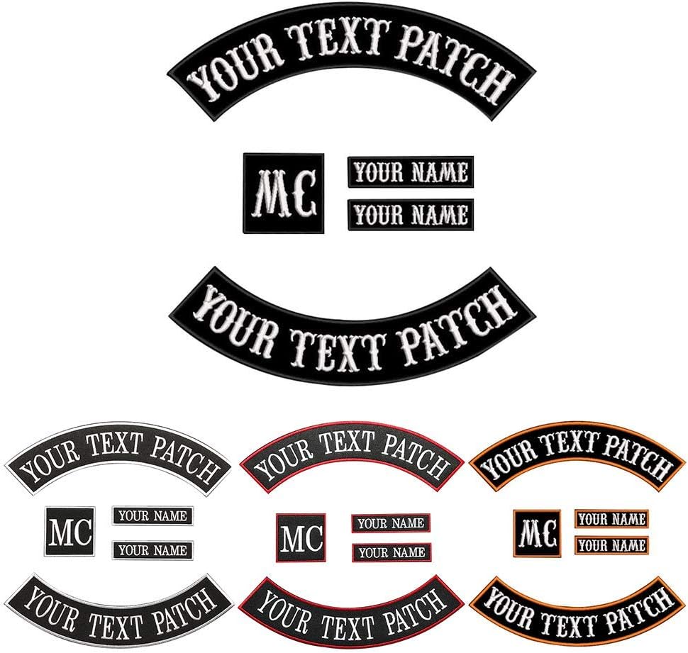 Dark blue sea 5 Pcs Custom Embroidered Patch Vest Biker Motorcycle ...