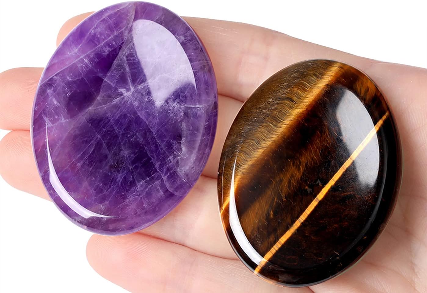 Amazon.com: General Gemstone Thumb Worry Stone for Anxiety, 7 Chakra ...