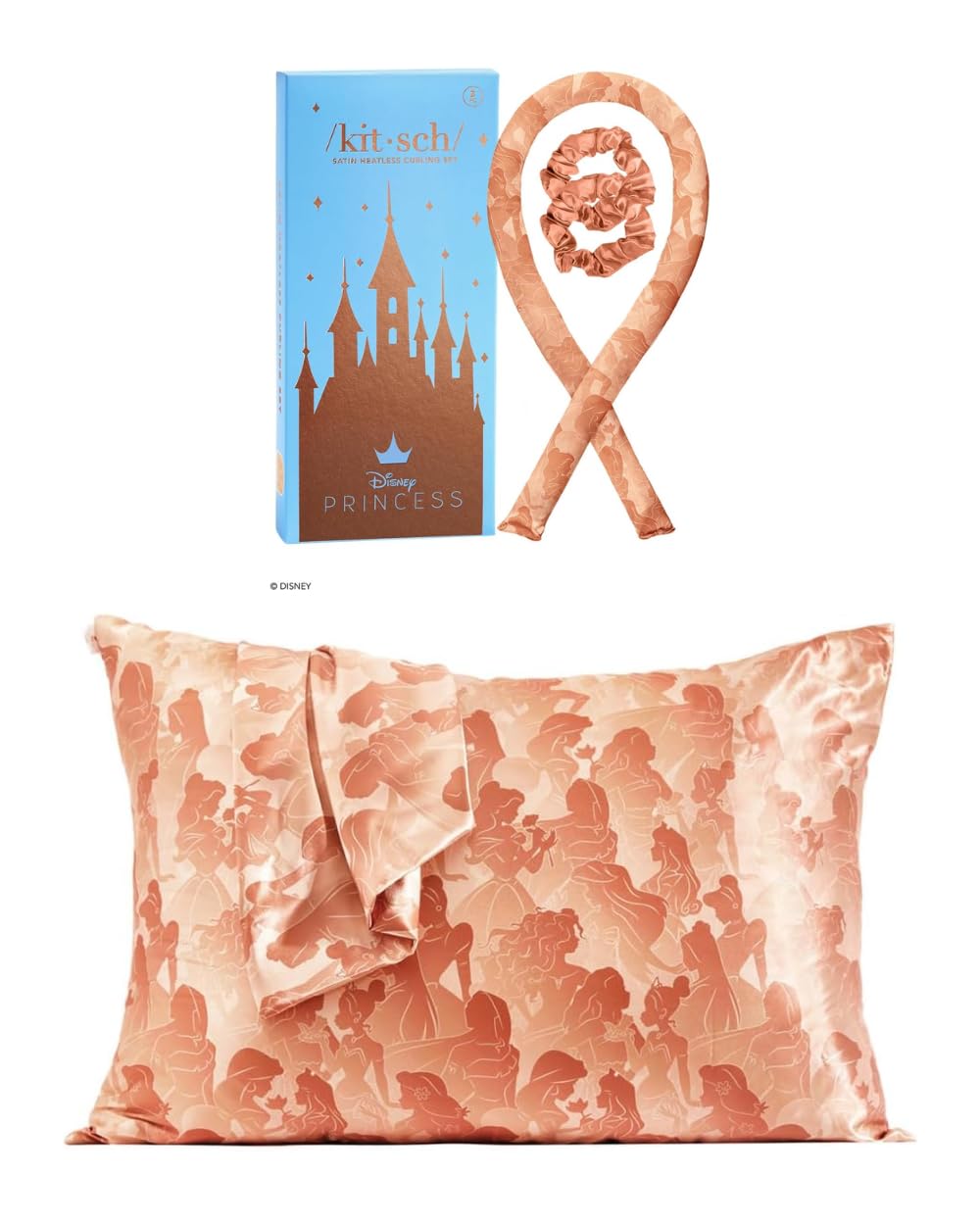 Amazon.com : Kitsch Disney Satin Heatless Curling Set and Satin ...