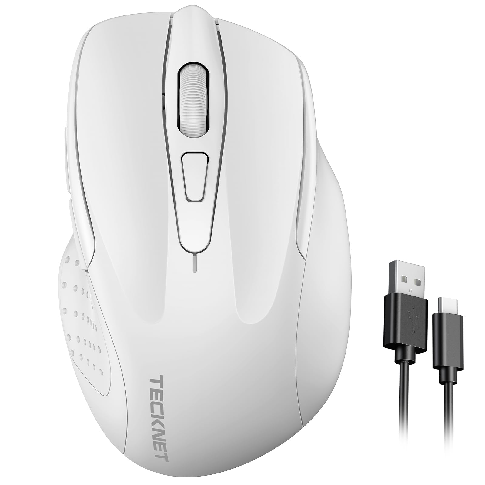 Amazon.com: TECKNET Rechargeable Wireless Mouse, 2.4G Silent Mouse ...