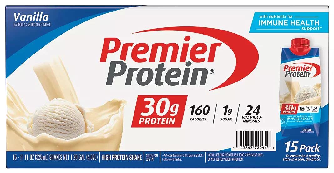 Premier Protein Premier Vanilla High Protein Shake, 15 x 11 FL OZ, 165 ...