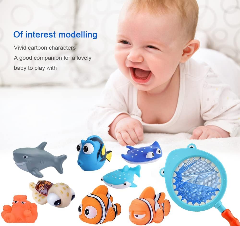 Aonuily Finding Nemo Toys – 9Pcs Finding Dory Nemo Bath Squirters Bath ...