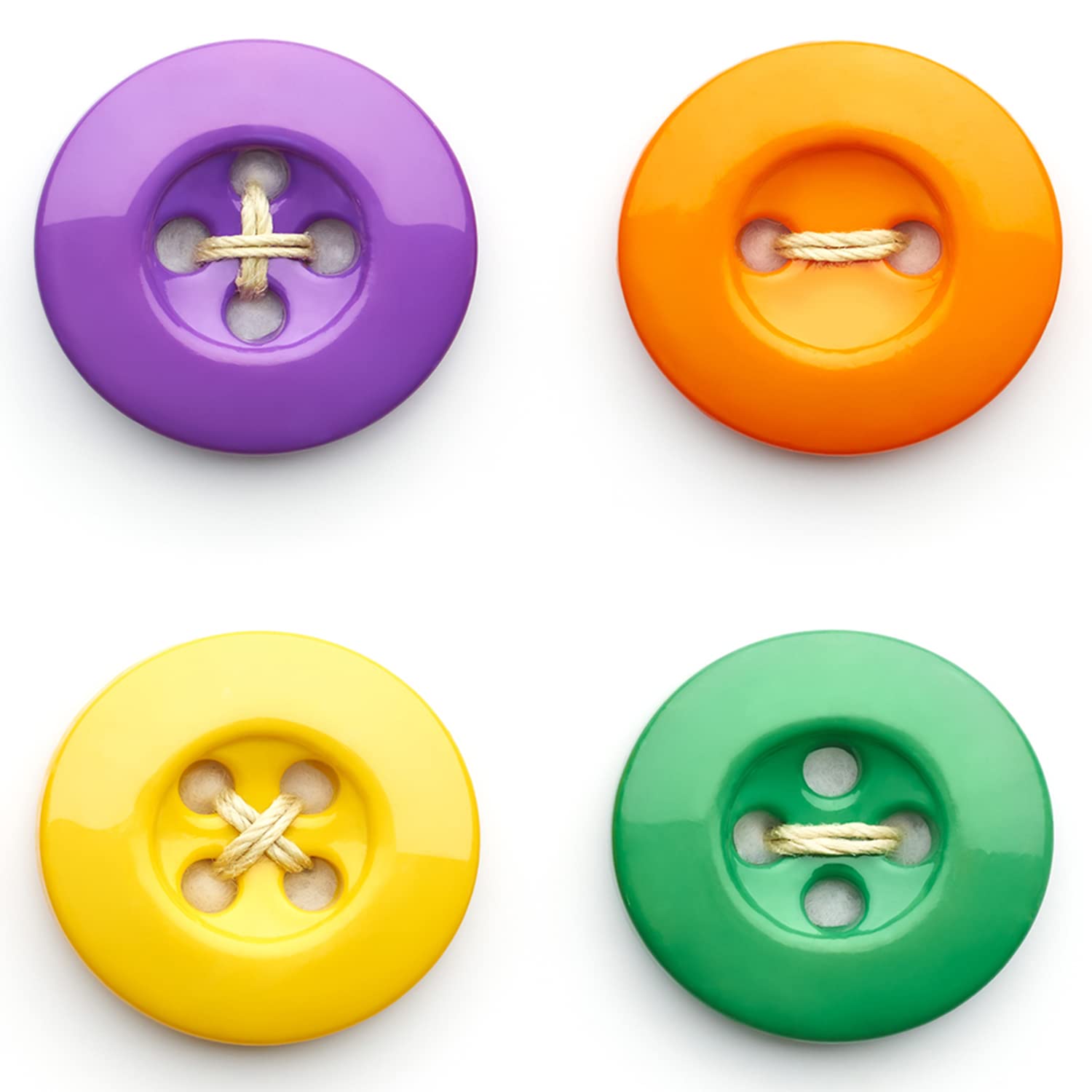 Snapklik.com : 1 Inch Buttons 4 Holes Round Buttons 25mm For DIY Sewing ...