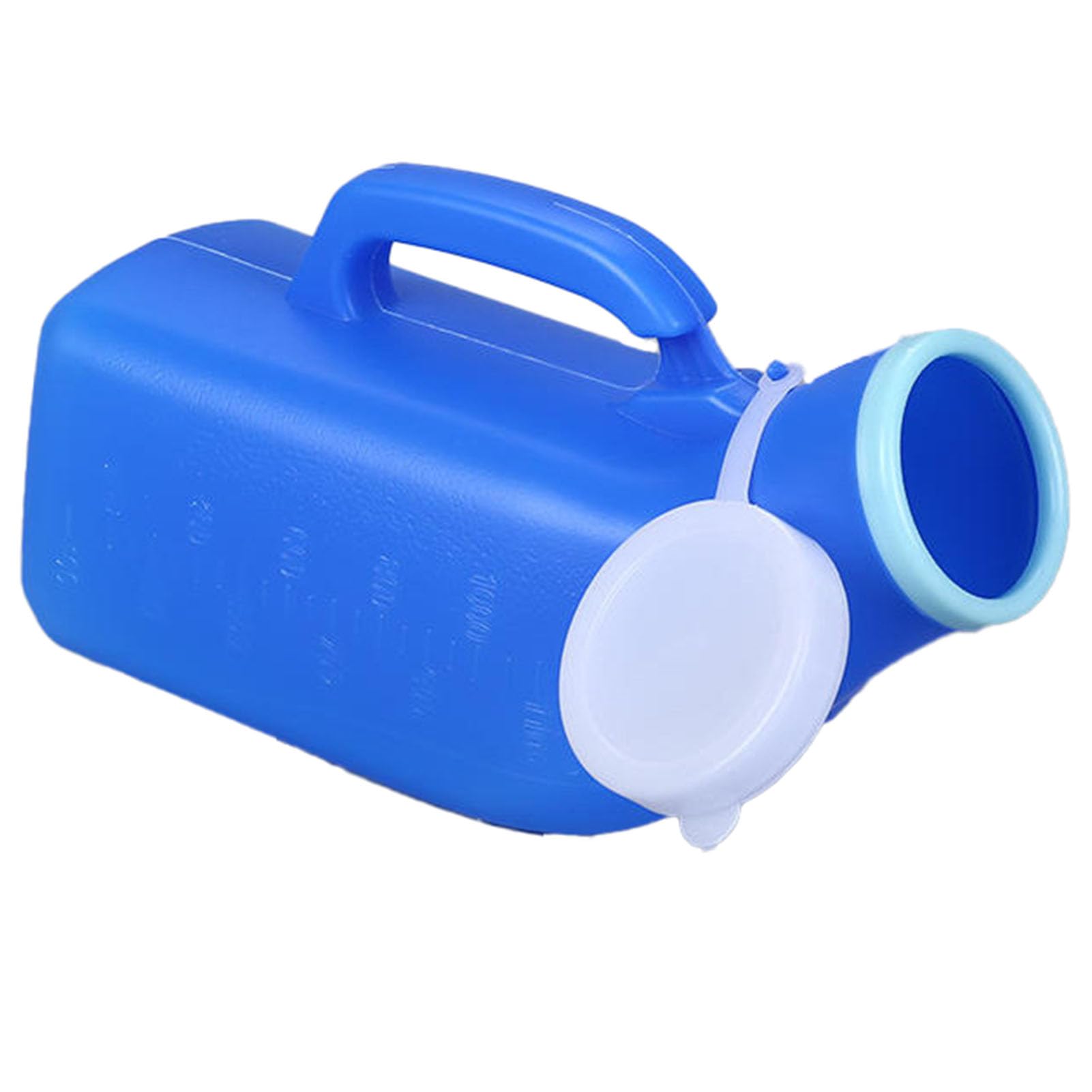Men's Portable Urinal with Lid 1200ml Capacity Plastic Urine Bottle ...