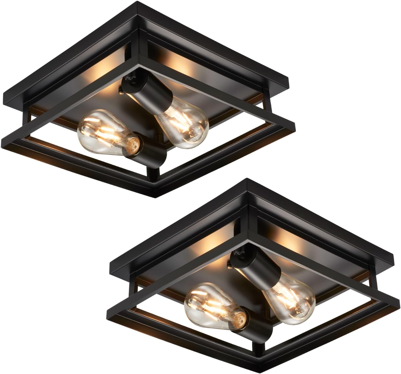 Hamilyeah Farmhouse Flush Mount Ceiling Light Fixture Set of 2, Kitchen ...