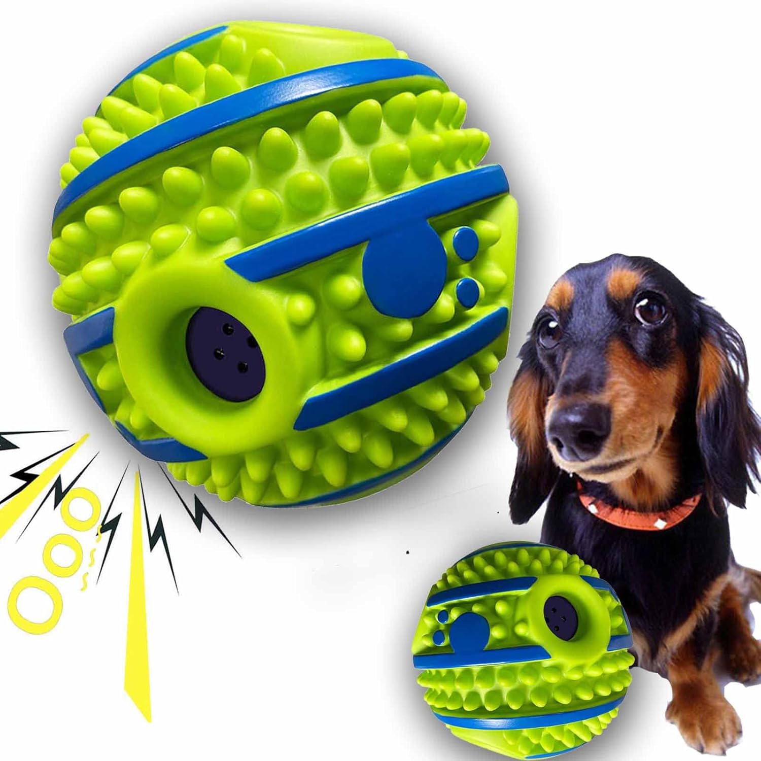 Pet Supplies : LFCToys 5.5''Wobble Giggle Dog Ball,Strange Dog Toy Ball ...