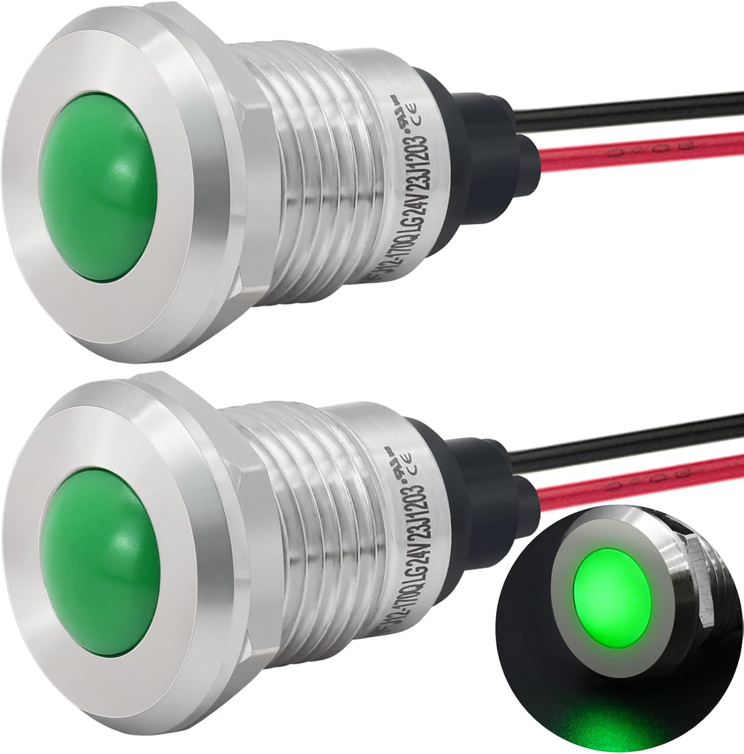 Amazon.com: UL Listed Indicator Light 12mm 0.47" LED Lamp with 140mm ...