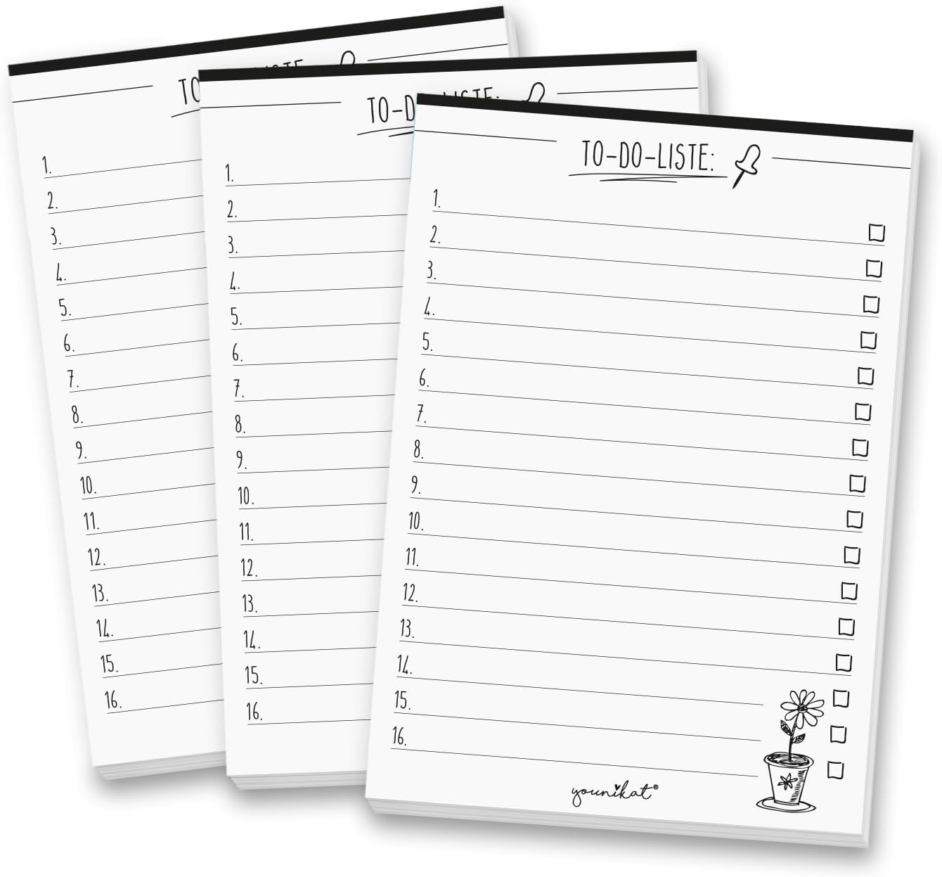 paper&you® A6 To-do Listen Block [Blattgold] mit 50 Blatt zum Abreißen ...