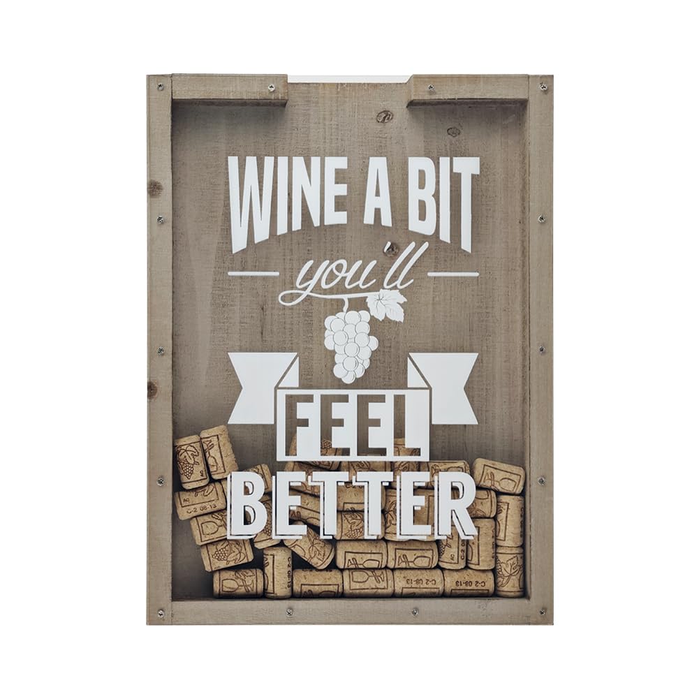 Fosinz Wine Cork Holder Shadow Box,Wine Lovers Cork Cap Collector ...