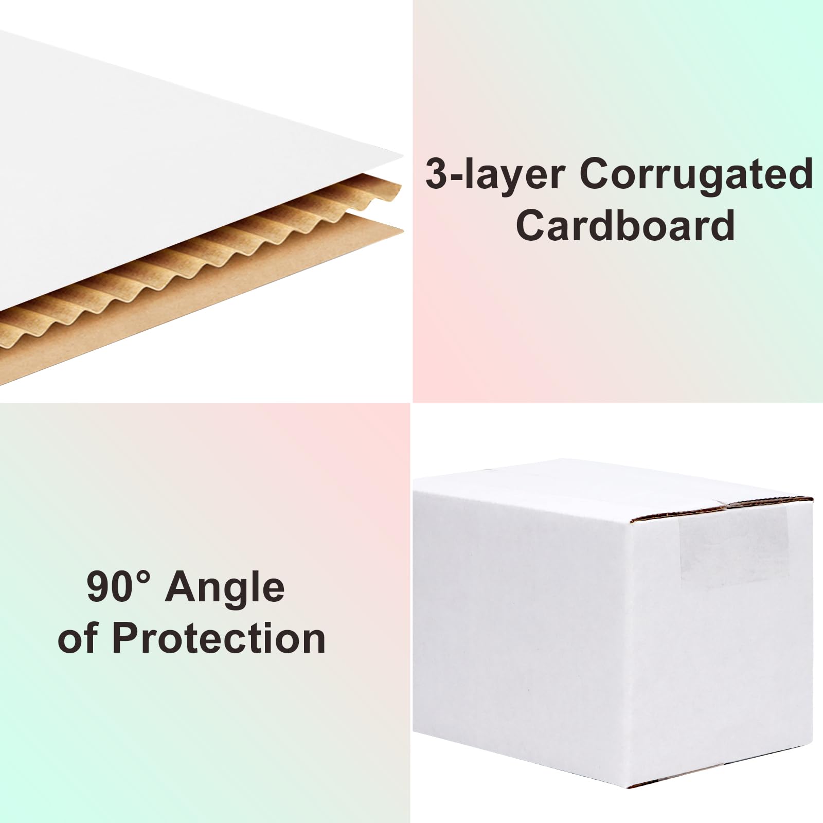 Cardboard Shipping Boxes 50 Pack Of 7x7x5 Inch Corrugated - 26 ECT ...