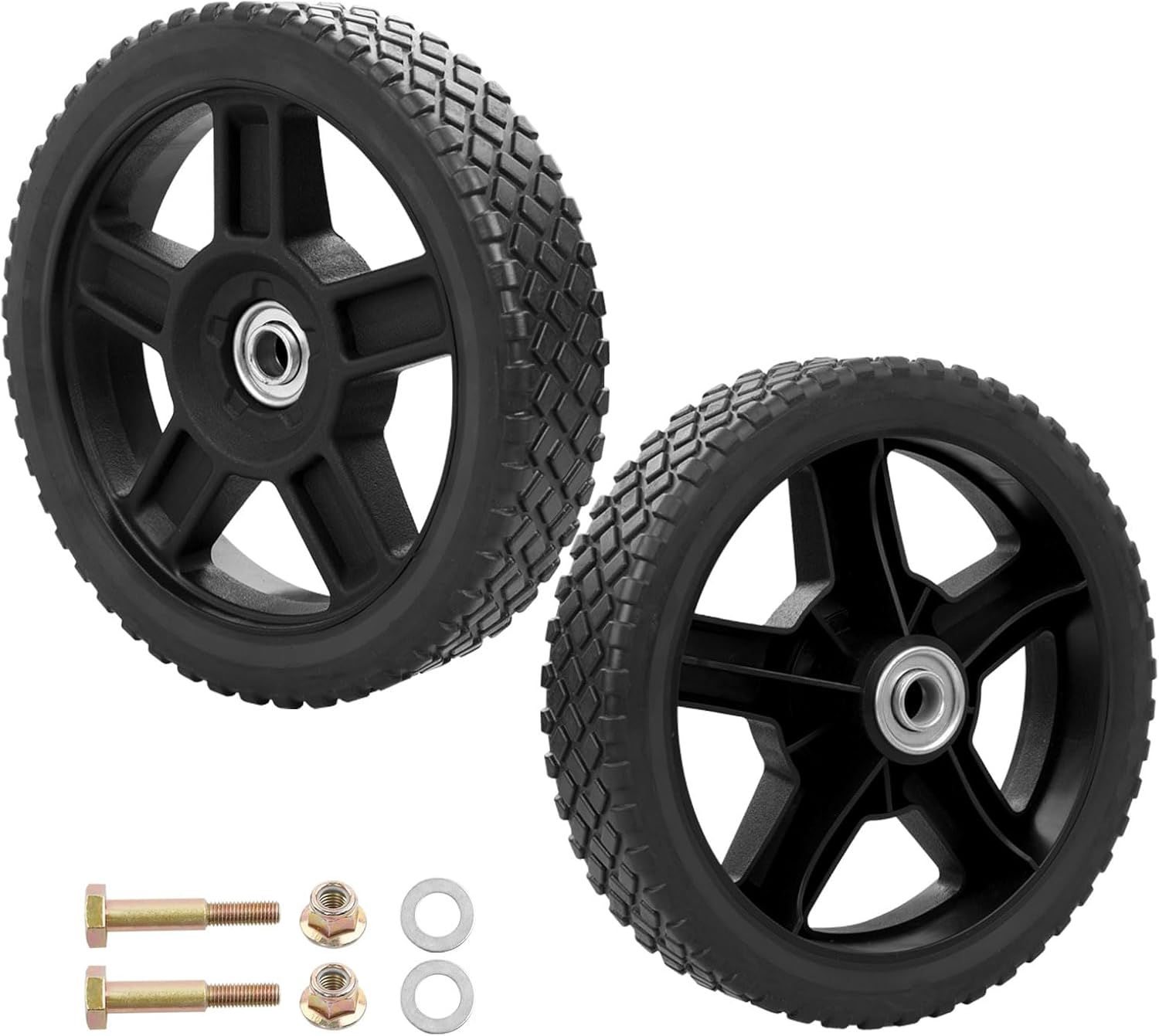Amazon.com: HQPASFY 8 Inch Lawn Mower Wheels 2 Pack 8" Push Lawn Mower ...