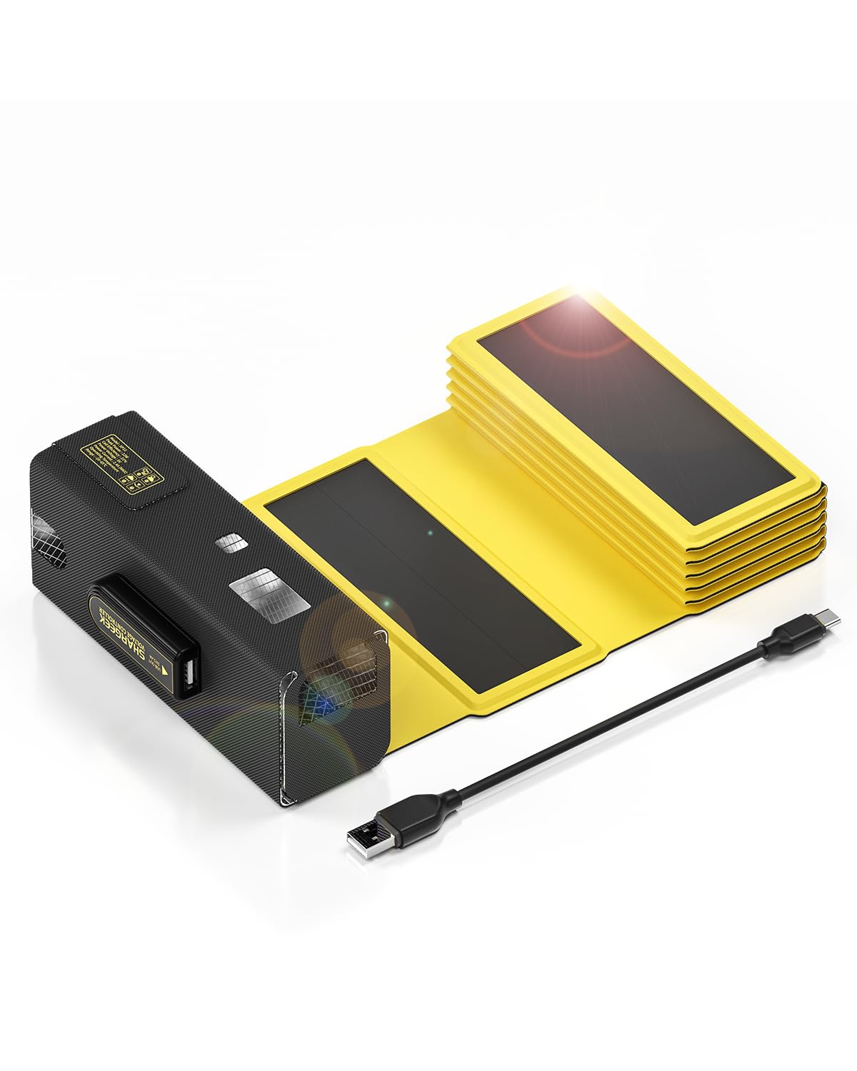 Shargeek Solar Panel Charger with USB Port, 12W IP54 Waterproof ...