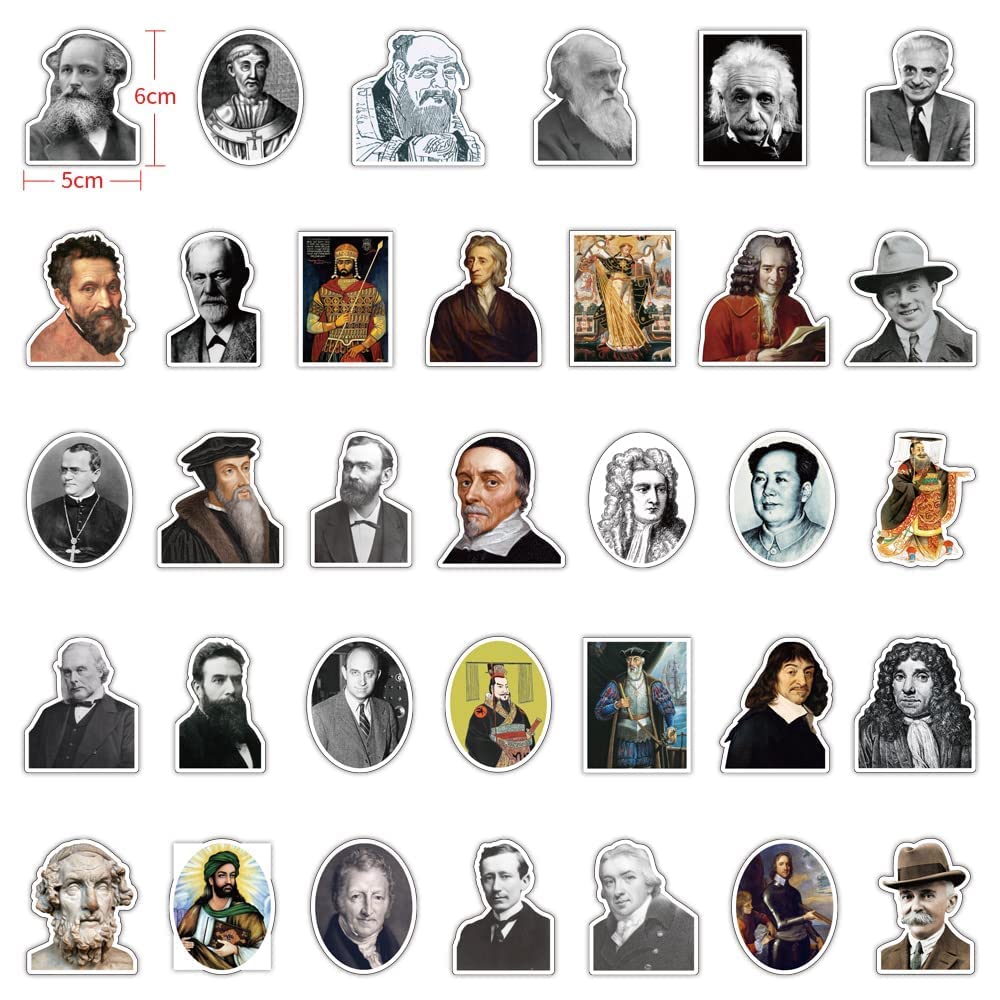 Famous People Stickers 100 Pack/PCS Vintage Stickers About Most ...