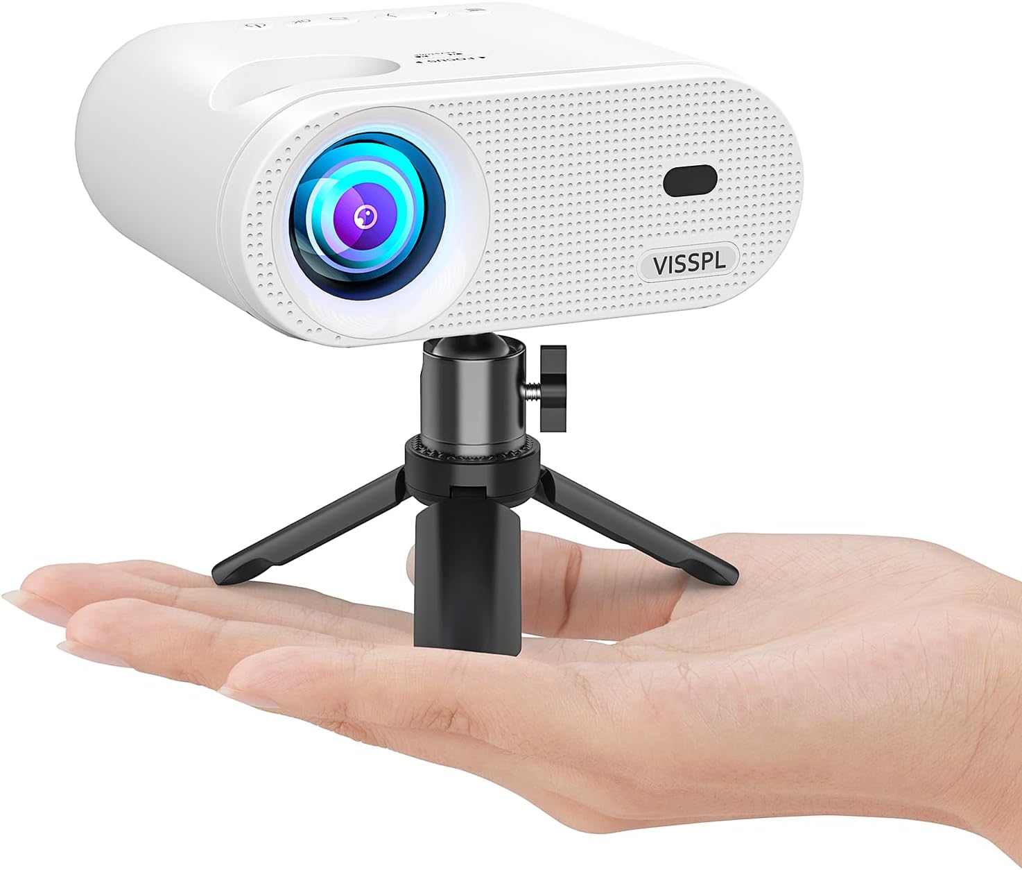 Mini Projector, VISSPL 1080P Full HD Portable Projector, Outdoor Movie ...