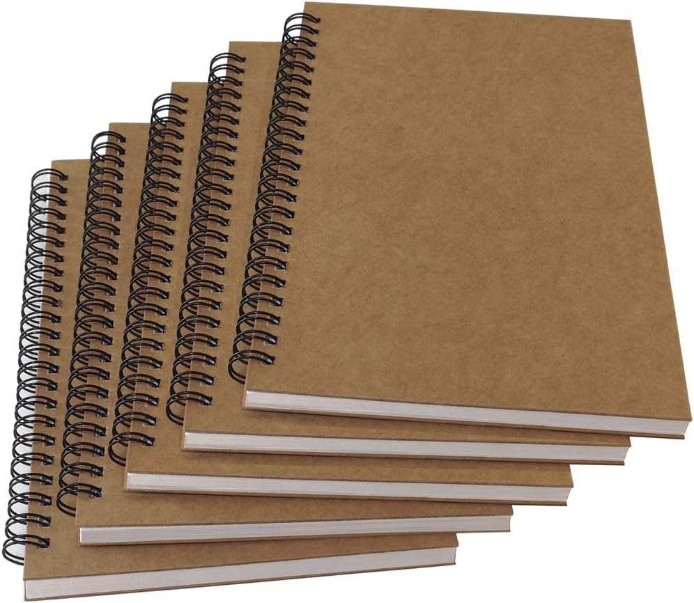 Amazon.com : YUREE A5 Spiral Notebook Lined, 100gsm Thick Paper & Hard ...
