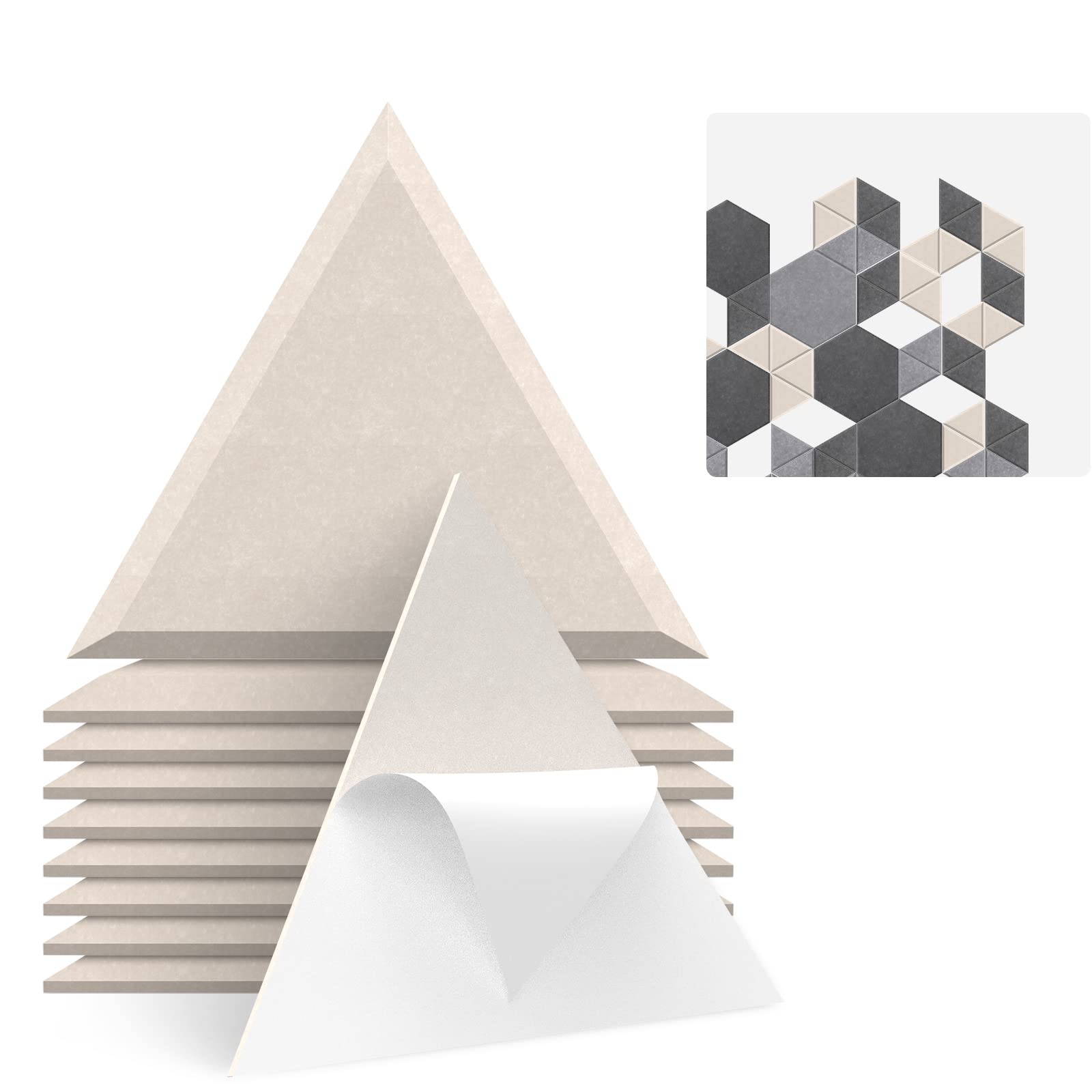 Snapklik.com : JBER Triangle Acoustic Panels Beveled Edge Sound Proof ...