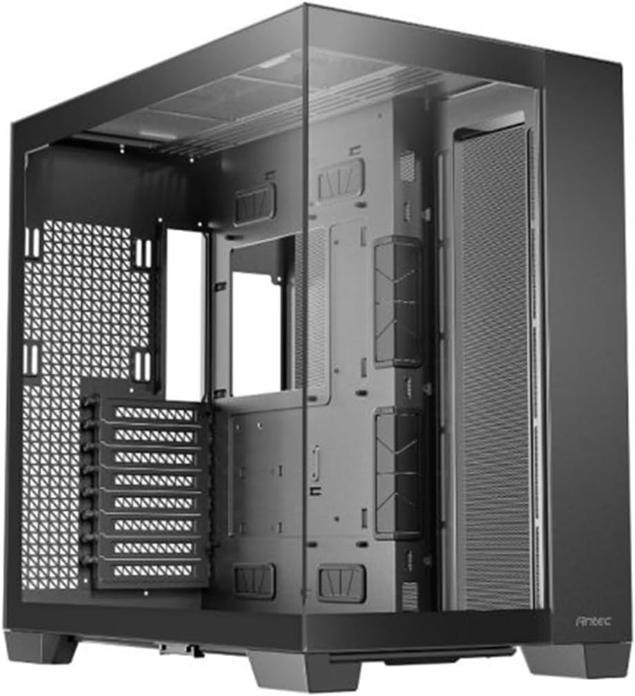Antec Flux PRO Full Tower Tempered Glass Black/Wood PC Gaming Case ...