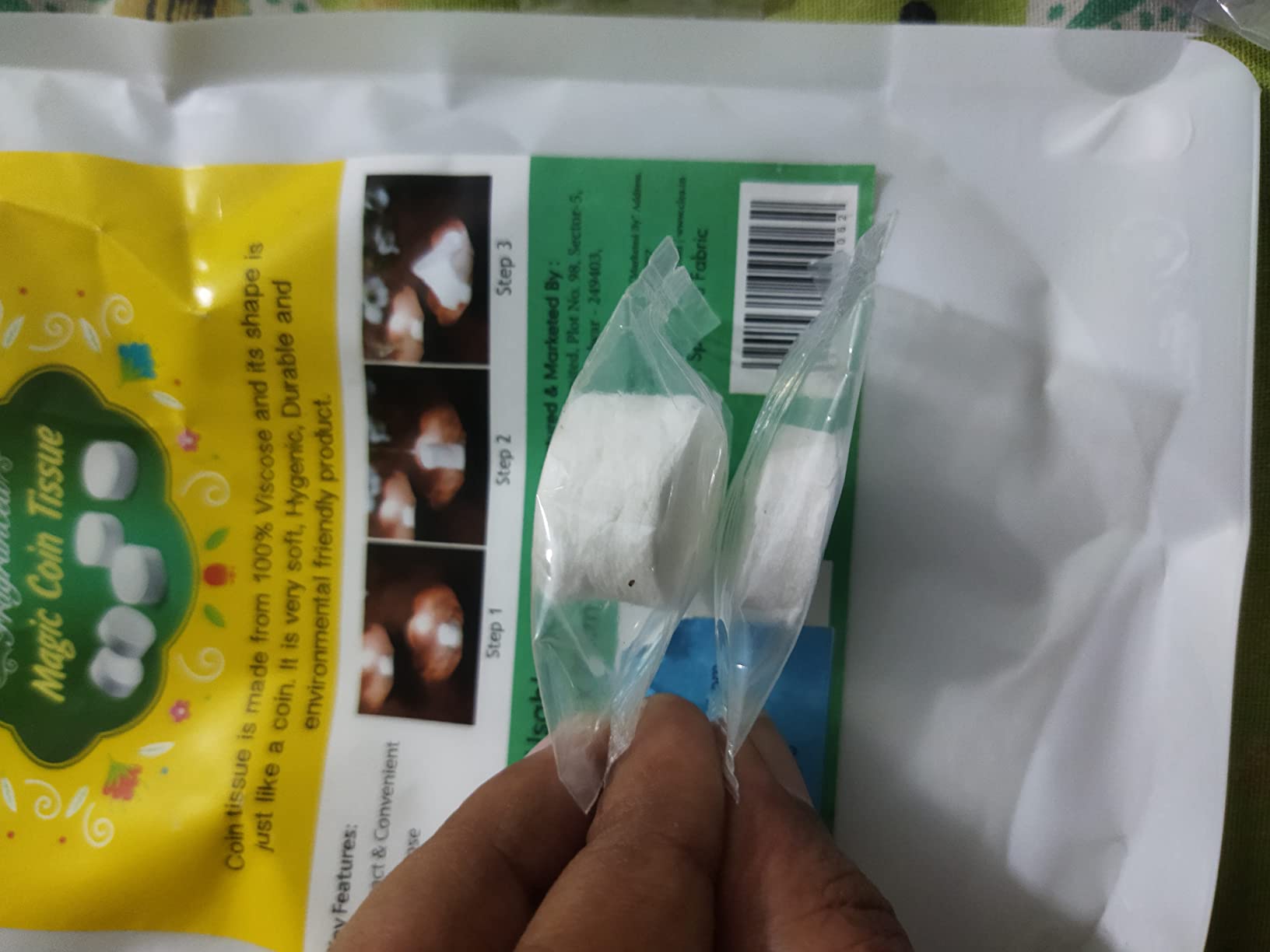 GINNI Fragrance Magic Tablet Coin Tissue Mini Compressed Cotton Towel ...