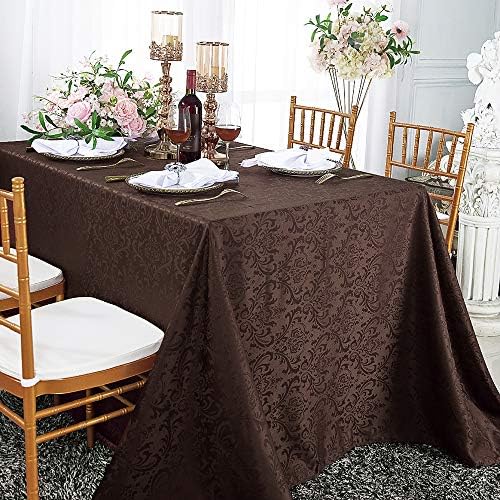 Amazon.com: Wedding Linens Inc. 72 Inch x 120 Inch Rectangular Jacquard ...