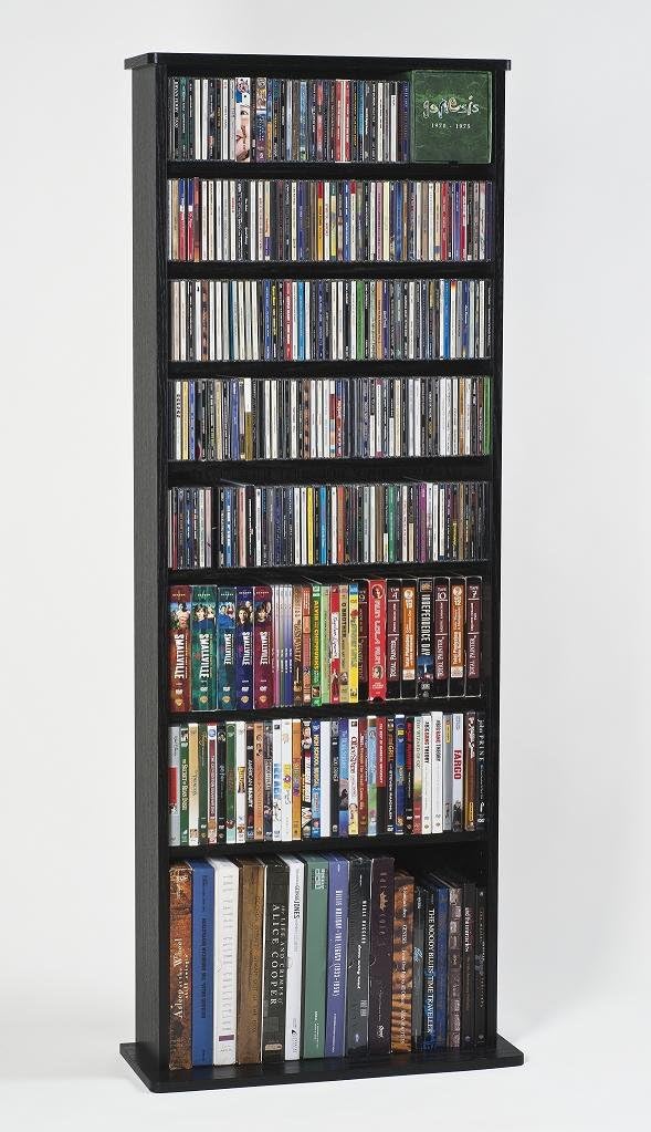 Amazon.com: Leslie Dame High Capacity Oak Veneer Multimedia Storage ...