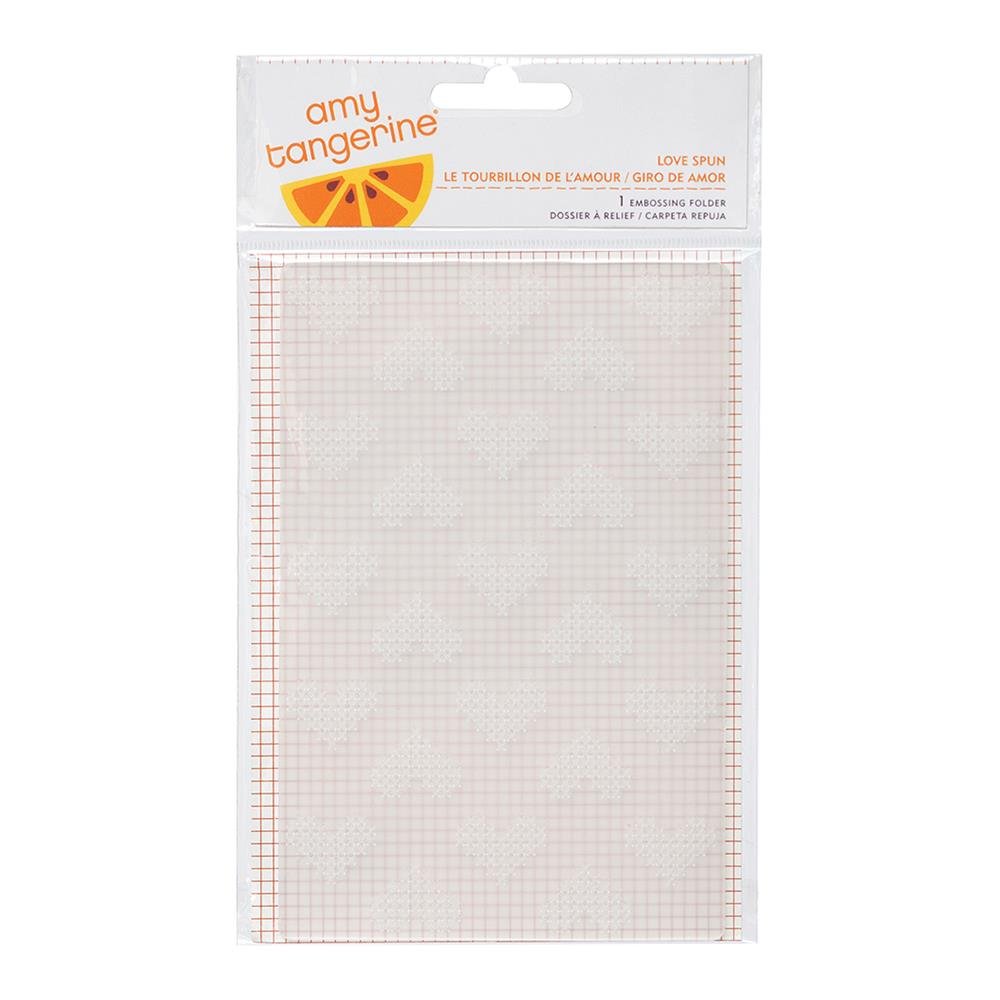 Amazon.com: American Crafts Amy Tan Stitched Embossing Folder, Love Spun