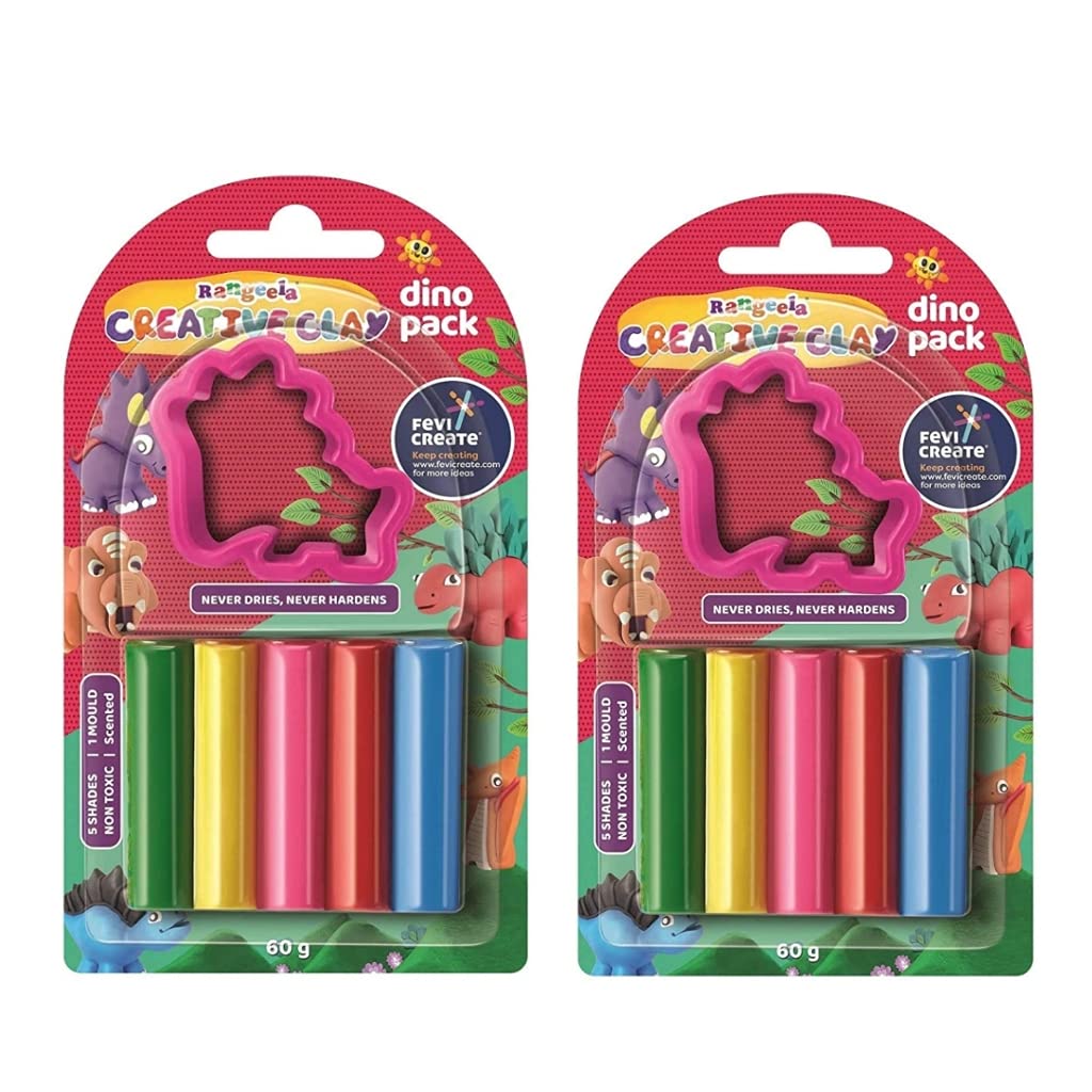 Pidilite Rangeela Creative Clay Pack Pack of 2 : Amazon.in: Home & Kitchen