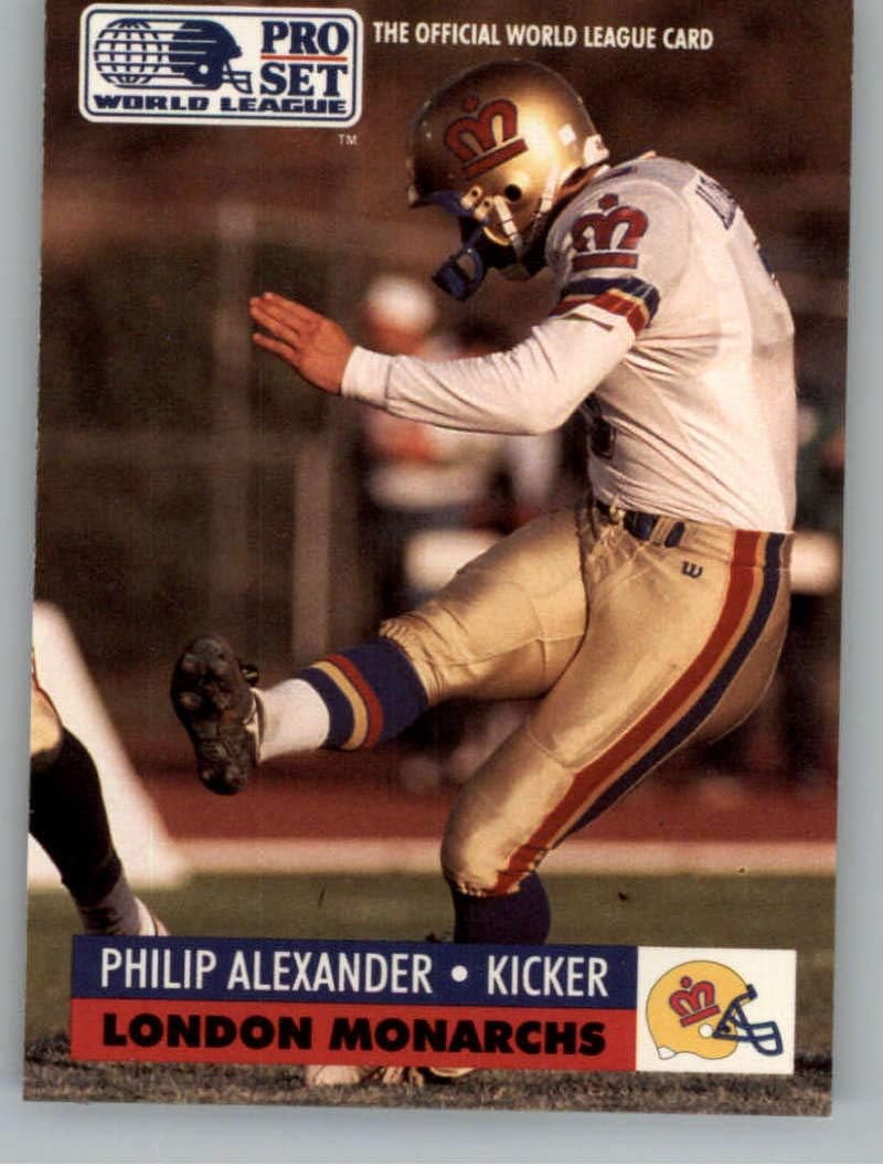 Amazon.com: 1991 Pro Set WLAF Football #71 Philip Alexander London ...