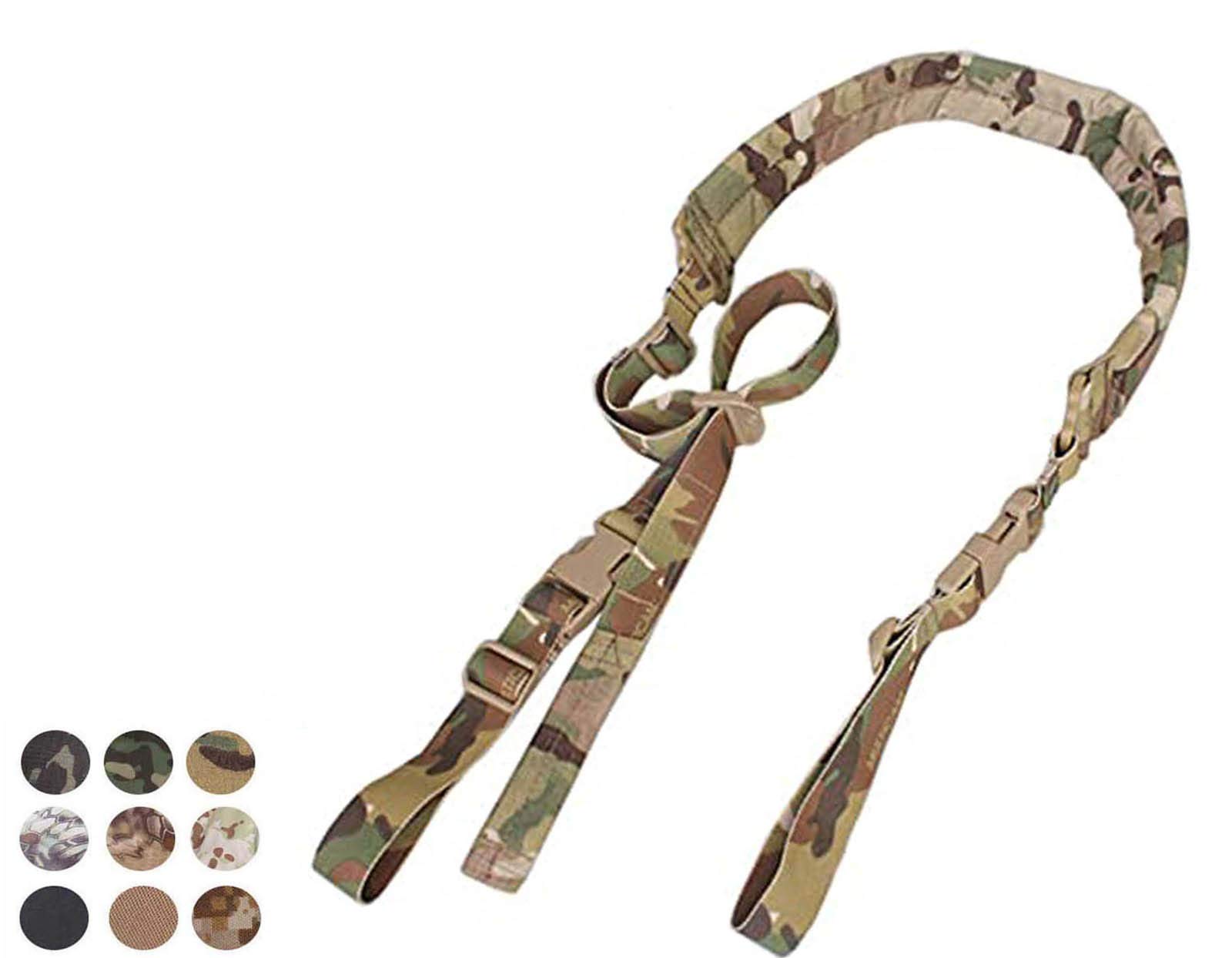 Tactical 2 Point Rifle Gun Sling Quick Adjustable Padded Shoulder Strap ...