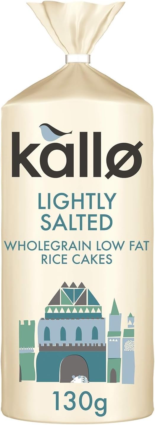 Kallo Lightly Salted Wholegrain Low Fat Rice Cakes, 12 x 130g : Amazon ...