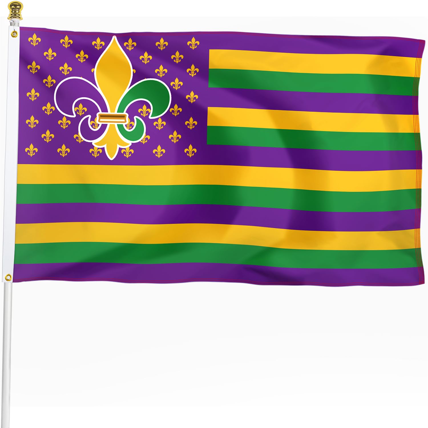 Amazon.com : XIFAN Premium Mardi Gras Flag 3x5 ft Outdoor, Fat Tuesday ...