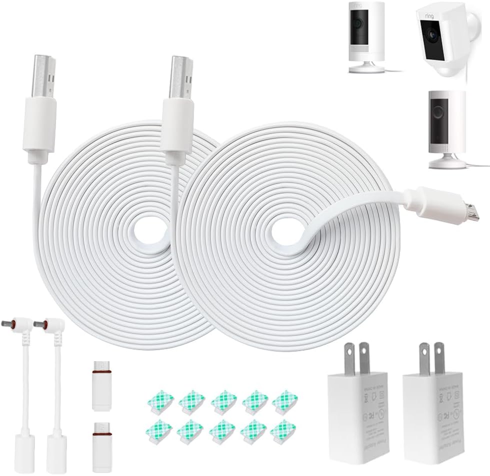 Amazon.com: 10FT DC Barrel Plug Extension Cable Power Cord for Ring ...