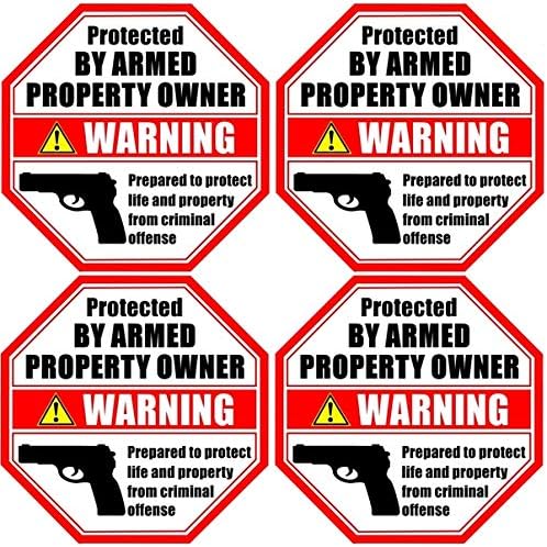 Amazon.com : Printed on adhesive side, Outdoor/Indoor (4 Pack) 3.5" X 3 ...